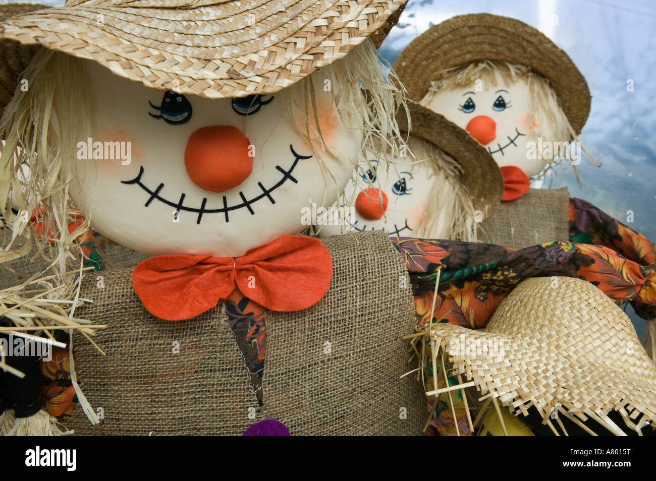 USA, Massachusetts, Central, CONCORD: Halloween Figures / Autumn Stock ...