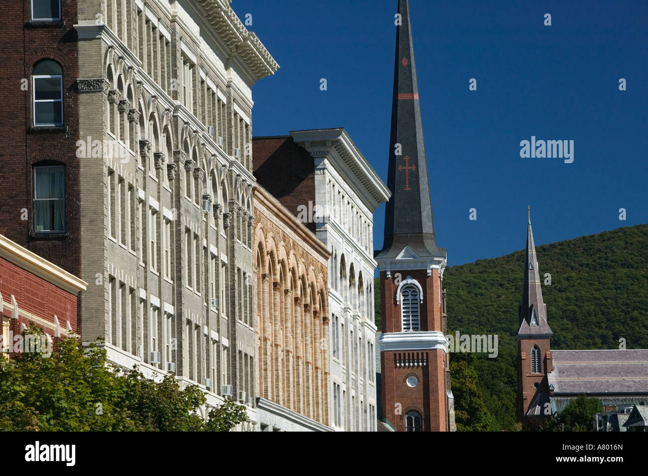 USA, Massachusetts, Mohawk Trail, NORTH ADAMS: The Berkshires, View of ...