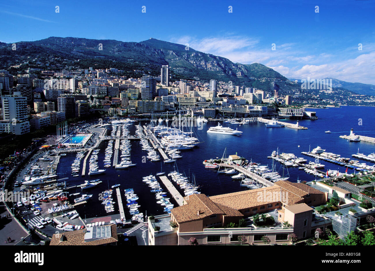 Principality of Monaco, view of the harbour Stock Photo - Alamy