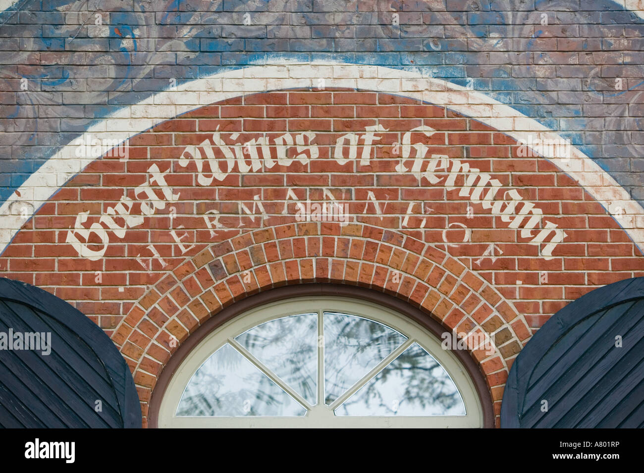 USA, Missouri, Herman: German Themed Hermanhof Winery Sign, German ...
