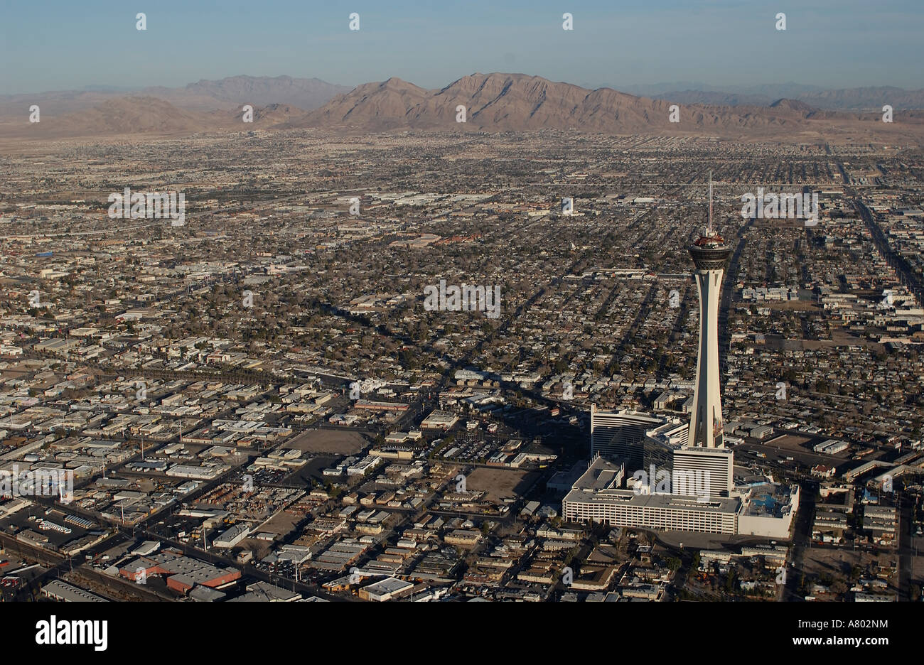 Las Vegas aerial view from a blimp Stock Photo - Alamy