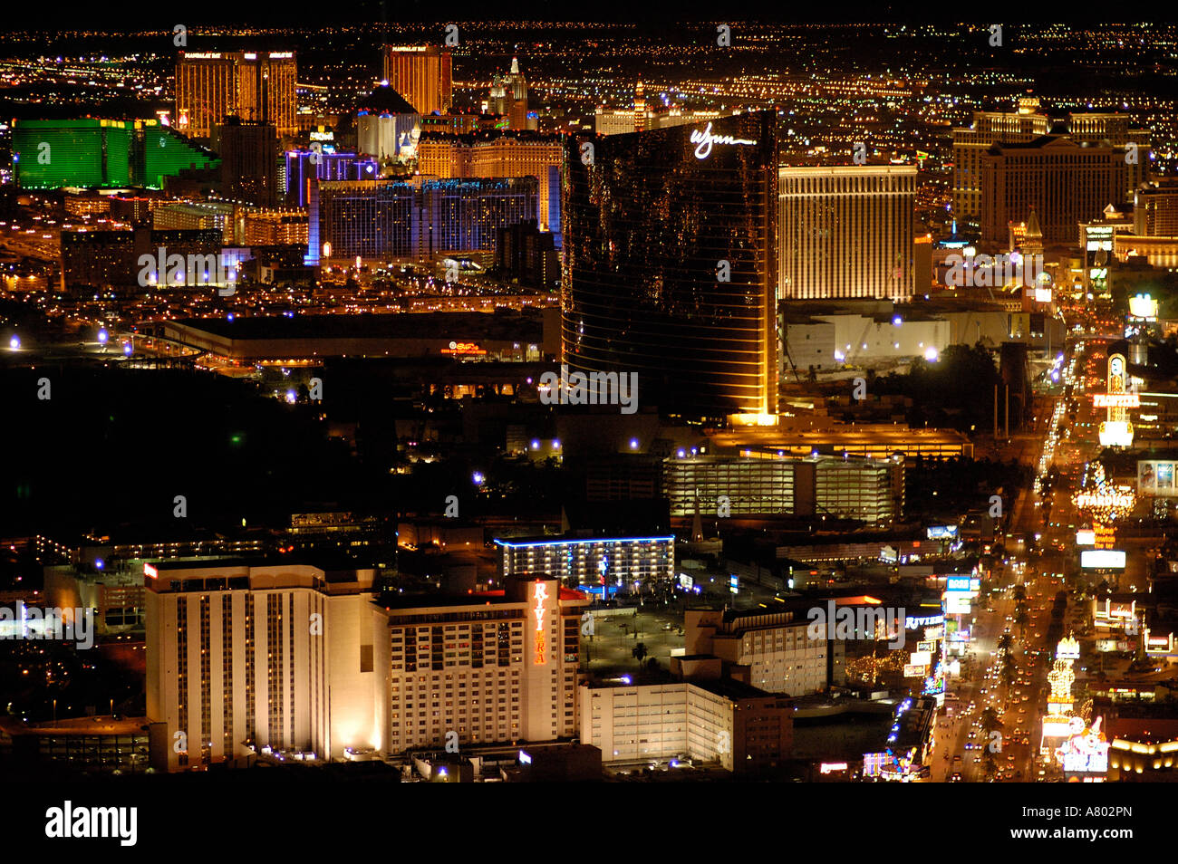Las Vegas aerial view from a blimp Stock Photo - Alamy