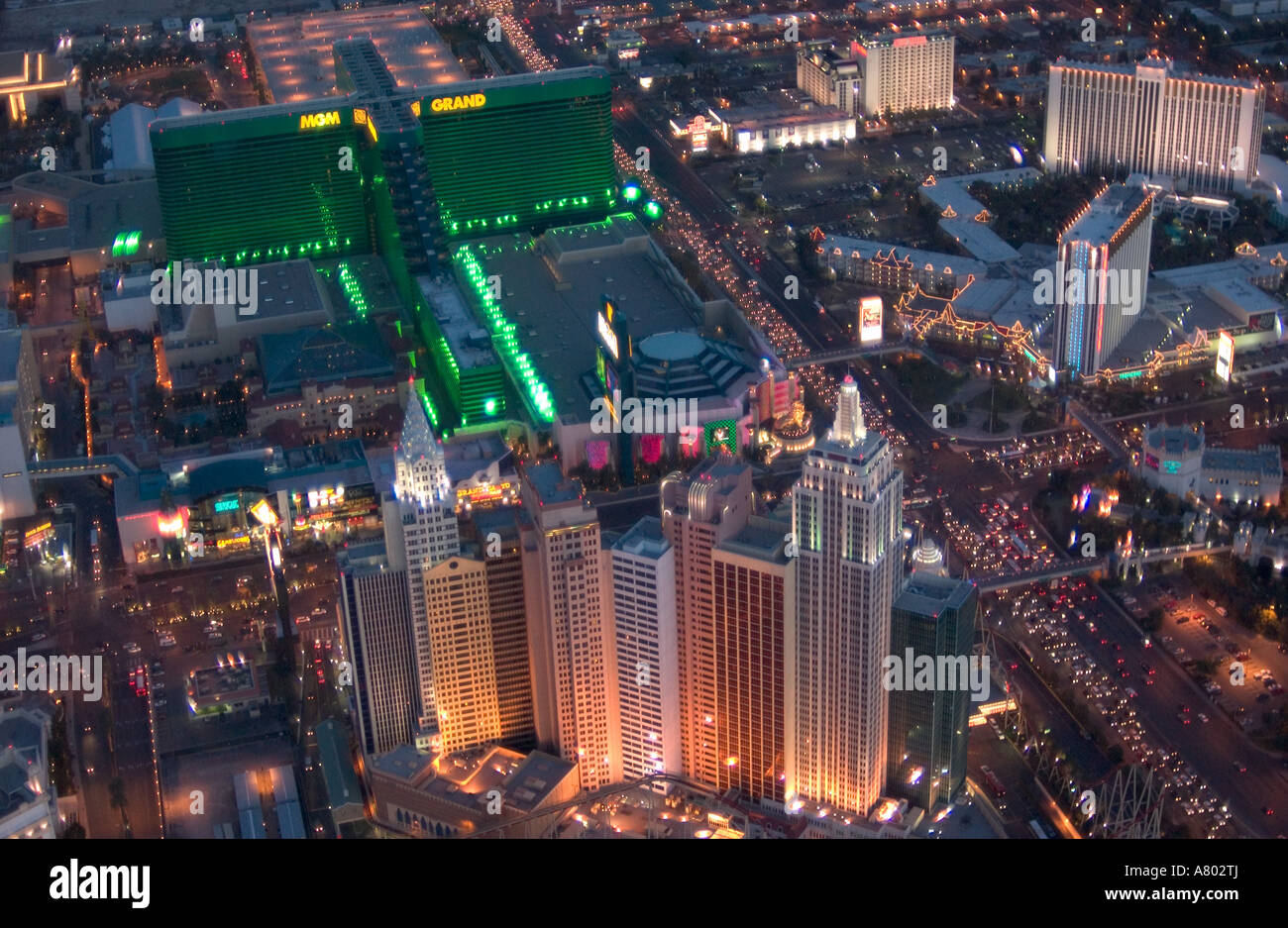 Las Vegas aerial view from a blimp Stock Photo - Alamy