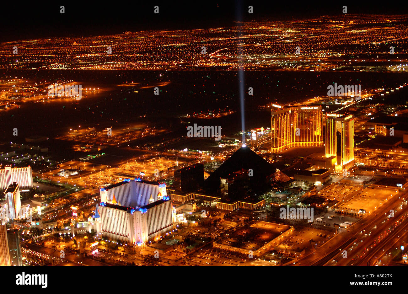 Las Vegas aerial view from a blimp Stock Photo - Alamy