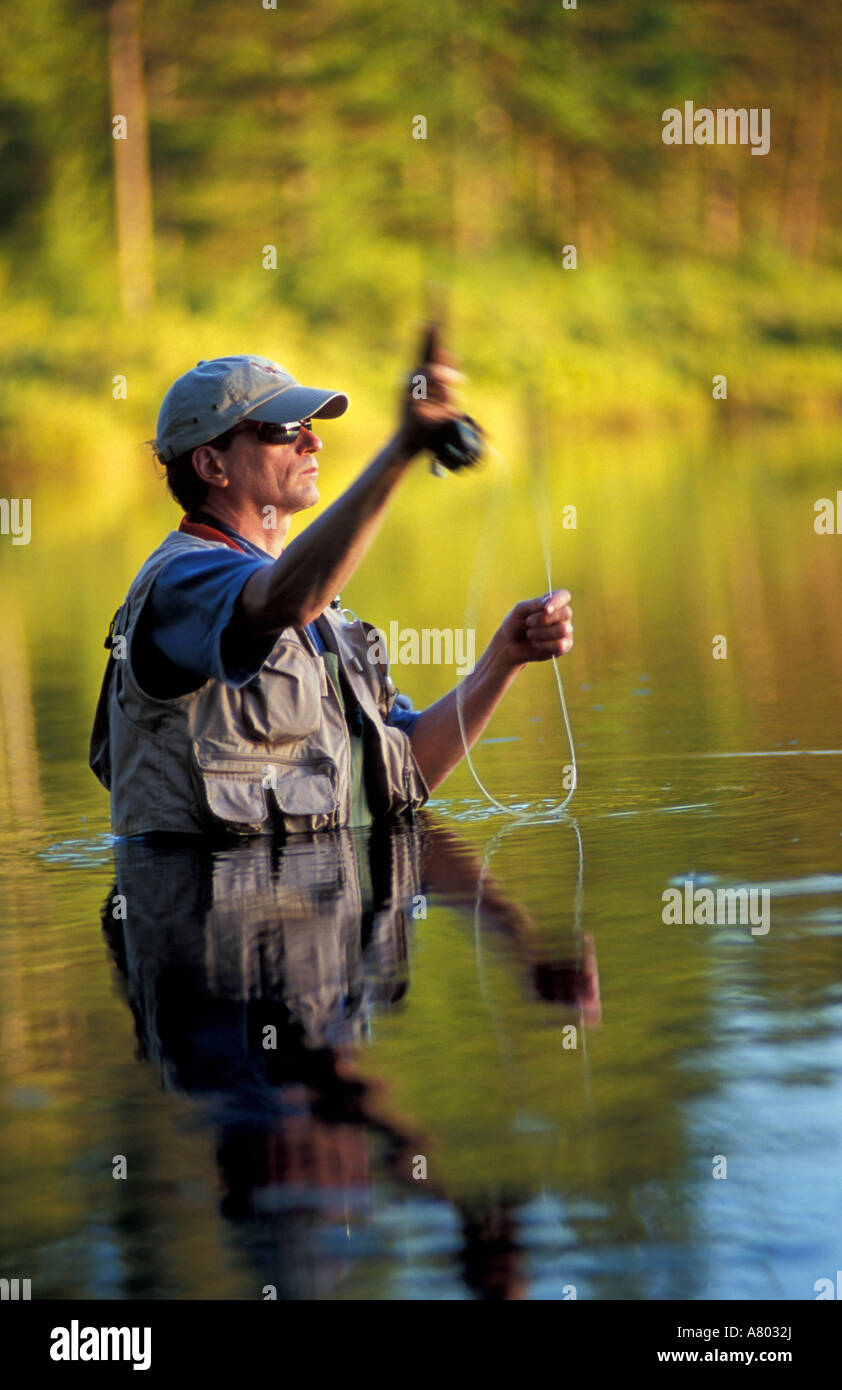 Freedom, NH. Fly-fishing in Trout Pond in New Hampshire's Lakes Region ...