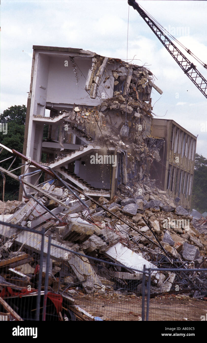 Building being demolished in London Stock Photo - Alamy
