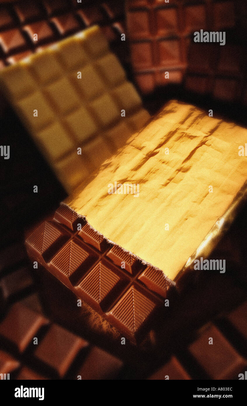 Chocolate gold bars hi-res stock photography and images - Alamy