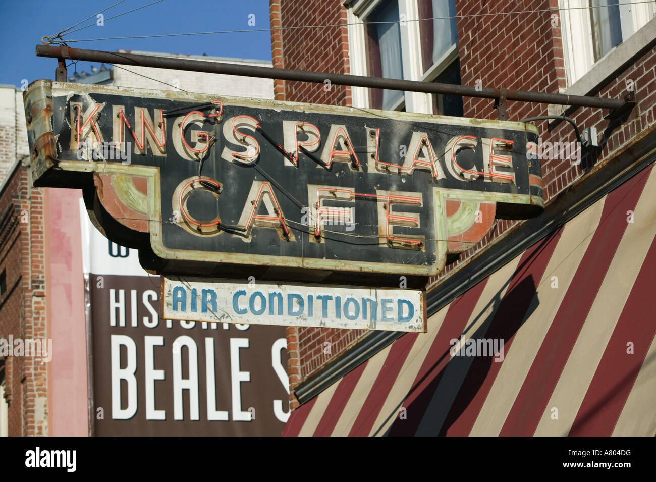 USA, Tennessee, Memphis, Beale Street Area, Beale Street Sign Stock ...