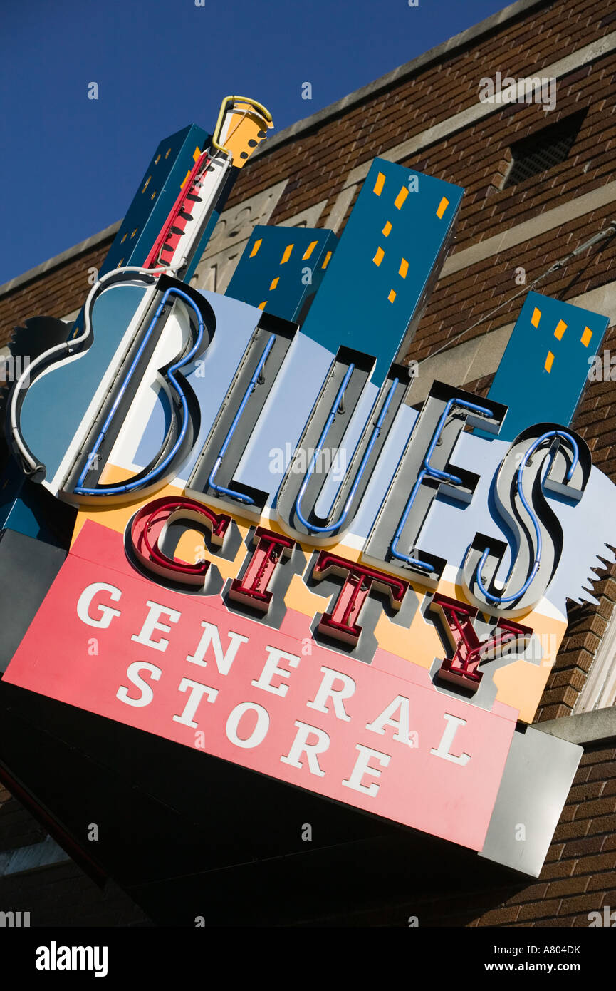 USA, Tennessee, Memphis, Beale Street Area, Beale Street Sign Stock ...