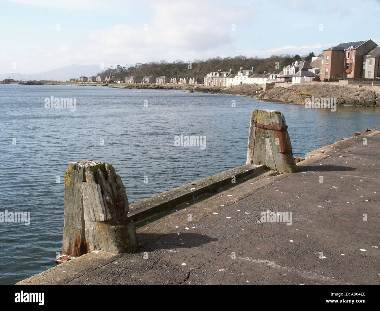 Milport Harbour pier Great Cumbrae Island in Scotland Stock Photo - Alamy
