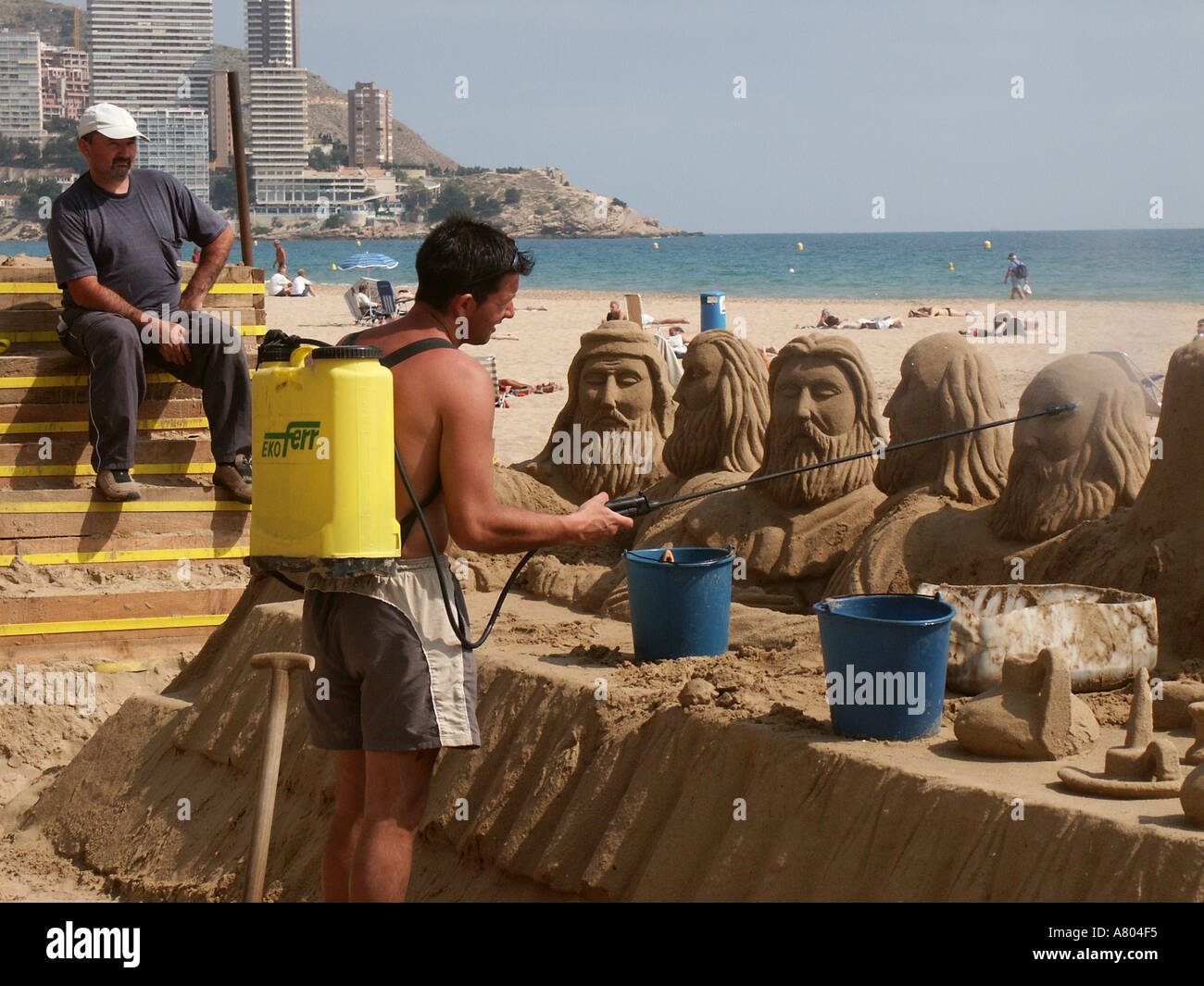 Working with sand Stock Photo - Alamy