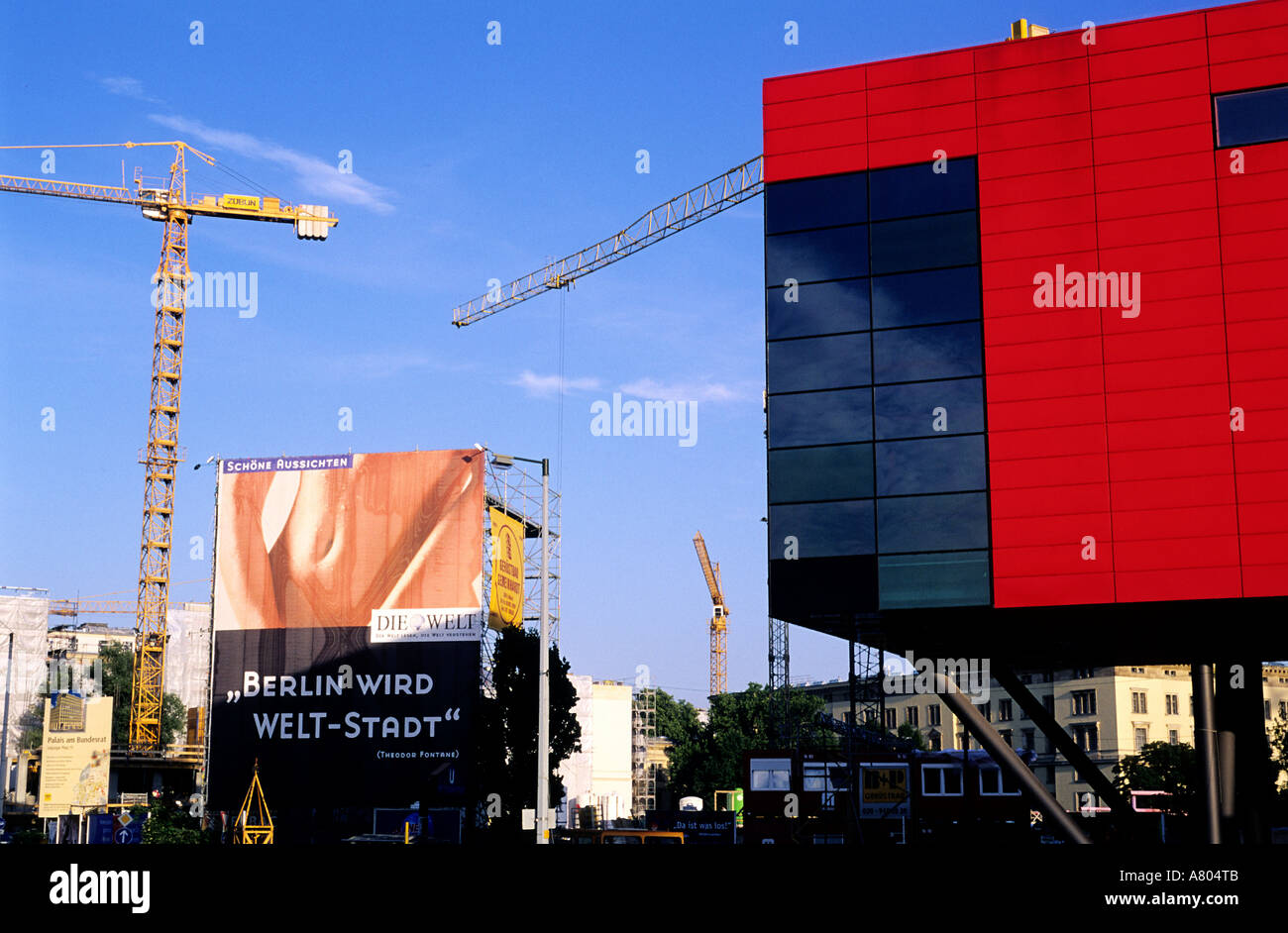 Germany, Berlin, Info Box, center of exposure on building sites of the ...