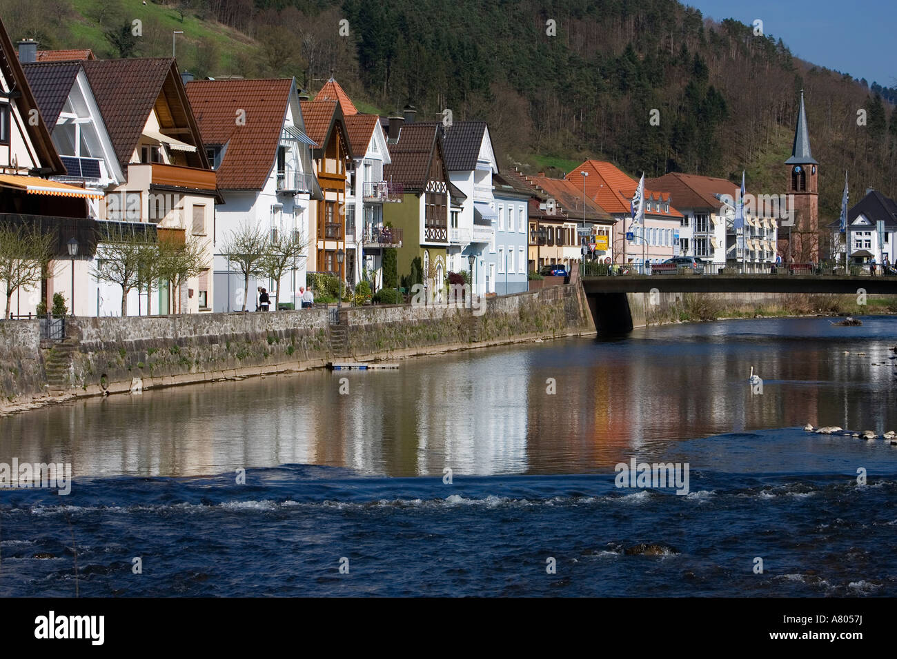 River Kinzig Wolfach Black Forest Germany April 2007 Stock Photo - Alamy