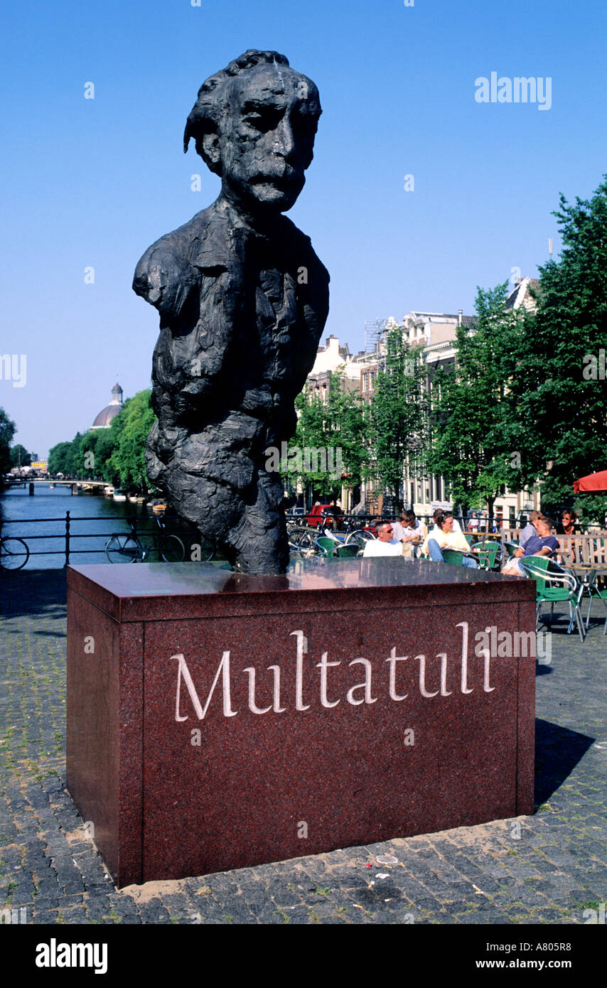 Netherlands, Northern Holland Province, Amsterdam, Multatuli statue on ...