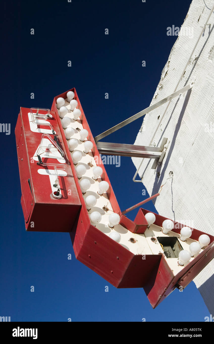 USA, TEXAS, Panhandle Area, Amarillo: Eat Diner Sign along West 6th ...