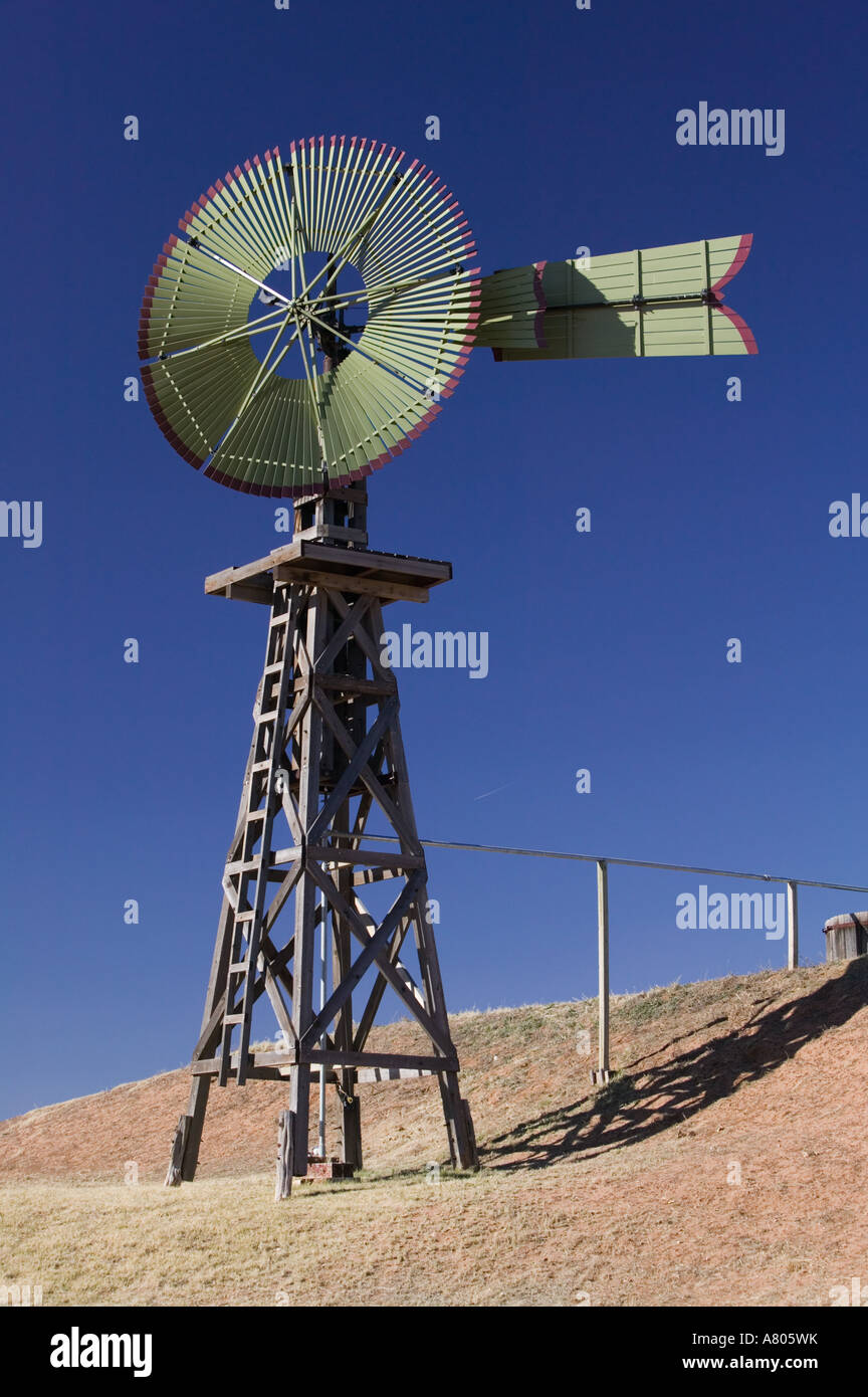 USA, TEXAS, Lubbock: National Ranching Heritage Center Old Windmill ...