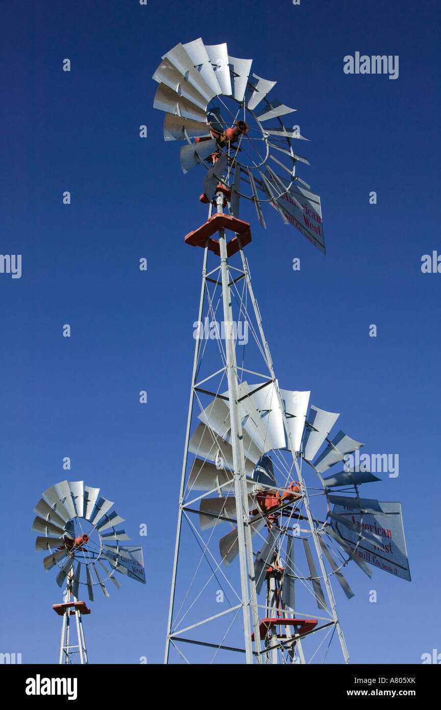 USA, TEXAS, Lubbock: American Wind Power Center Historic Windmills ...