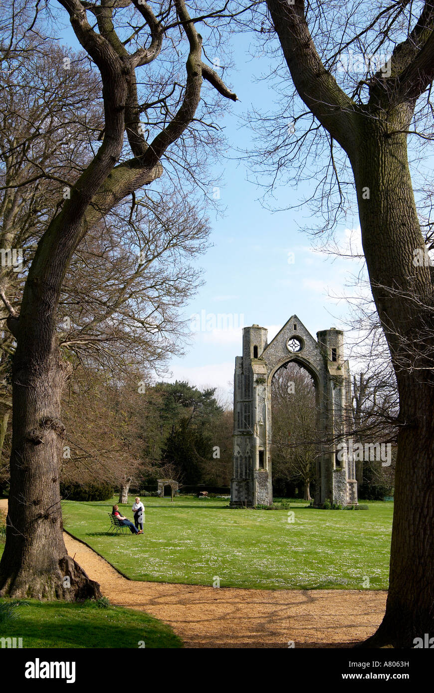 The ruins of Walsingham Abbey and old Priory grounds, Little Walsingham ...