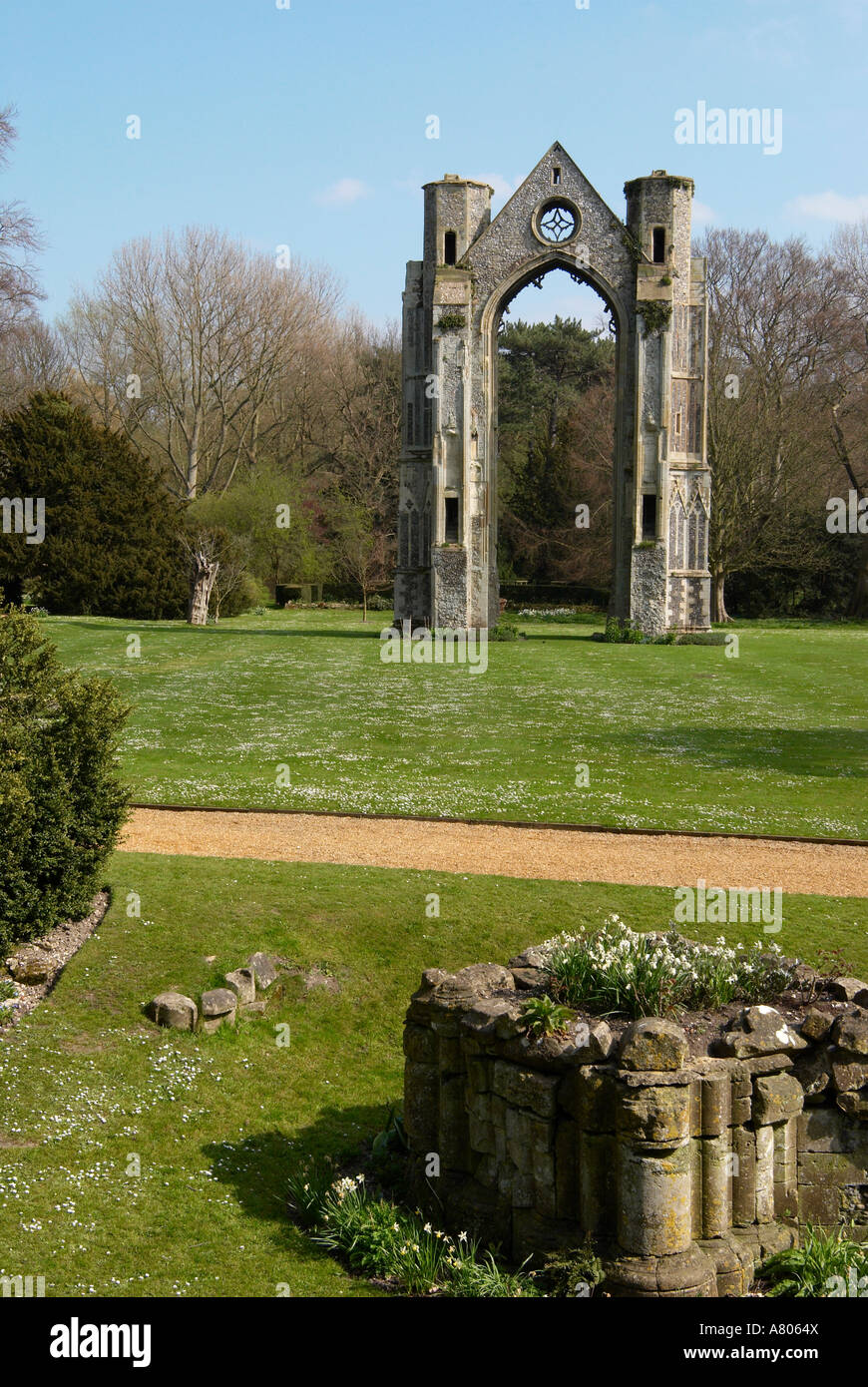 The ruins of Walsingham Abbey and old Priory grounds, Little Walsingham ...