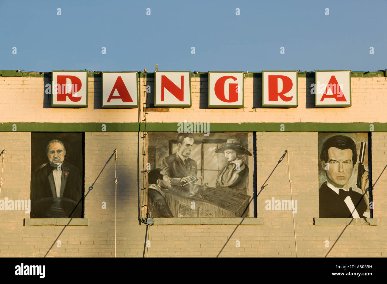 USA, TEXAS, West Texas, Alpine: Morning Light on the Rangra Theater ...