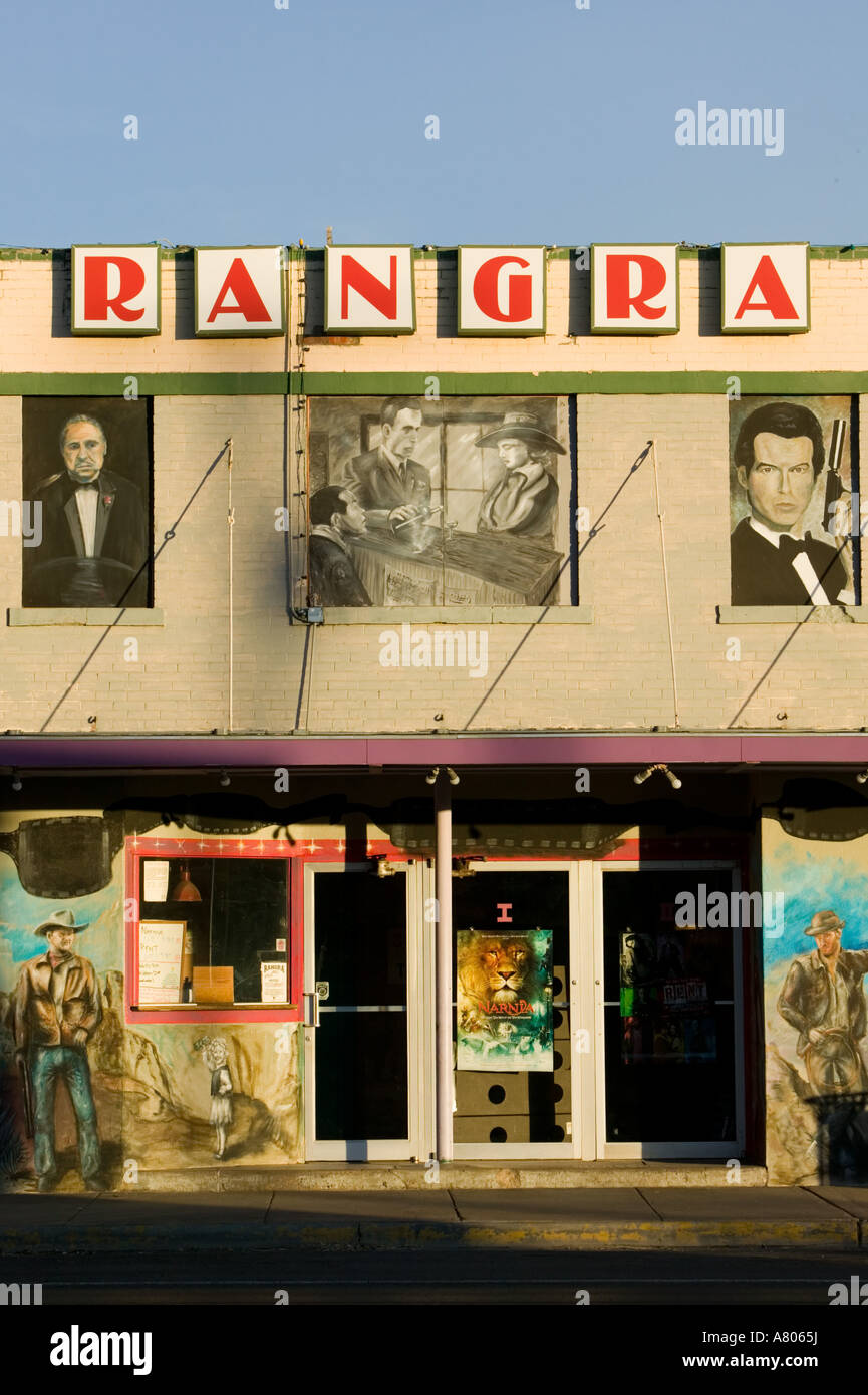 USA, TEXAS, West Texas, Alpine: Morning Light on the Rangra Theater ...