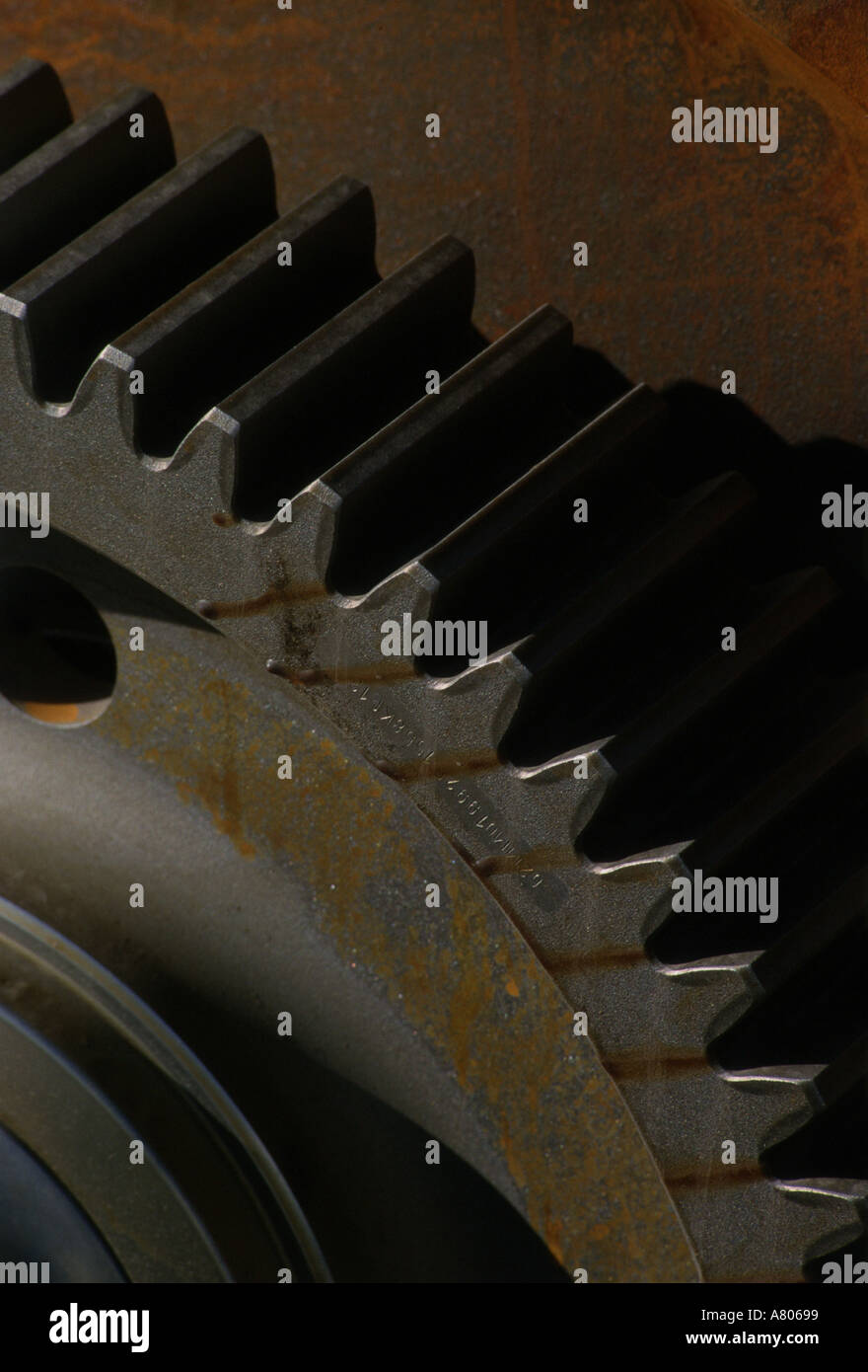 Train wheels with cog drive Stock Photo - Alamy