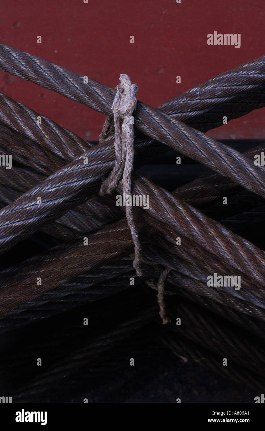 Steel strand cable Stock Photo - Alamy