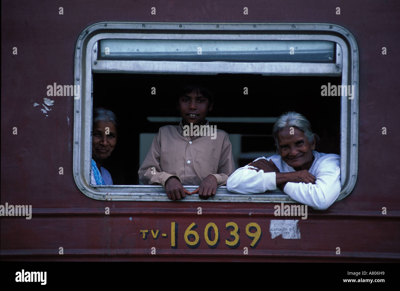 Sri Lanka, “Podi Manike train between Colombo and Badulla Stock Photo ...