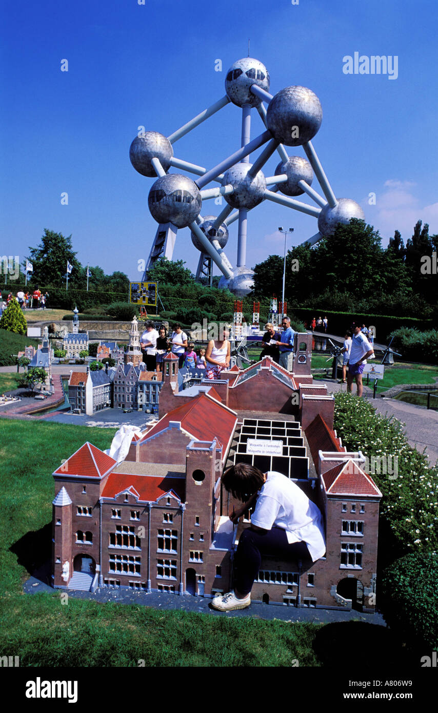 Belgium, Brussels, Mini Europe at Bruparc (Heysel near Atomium) shows ...