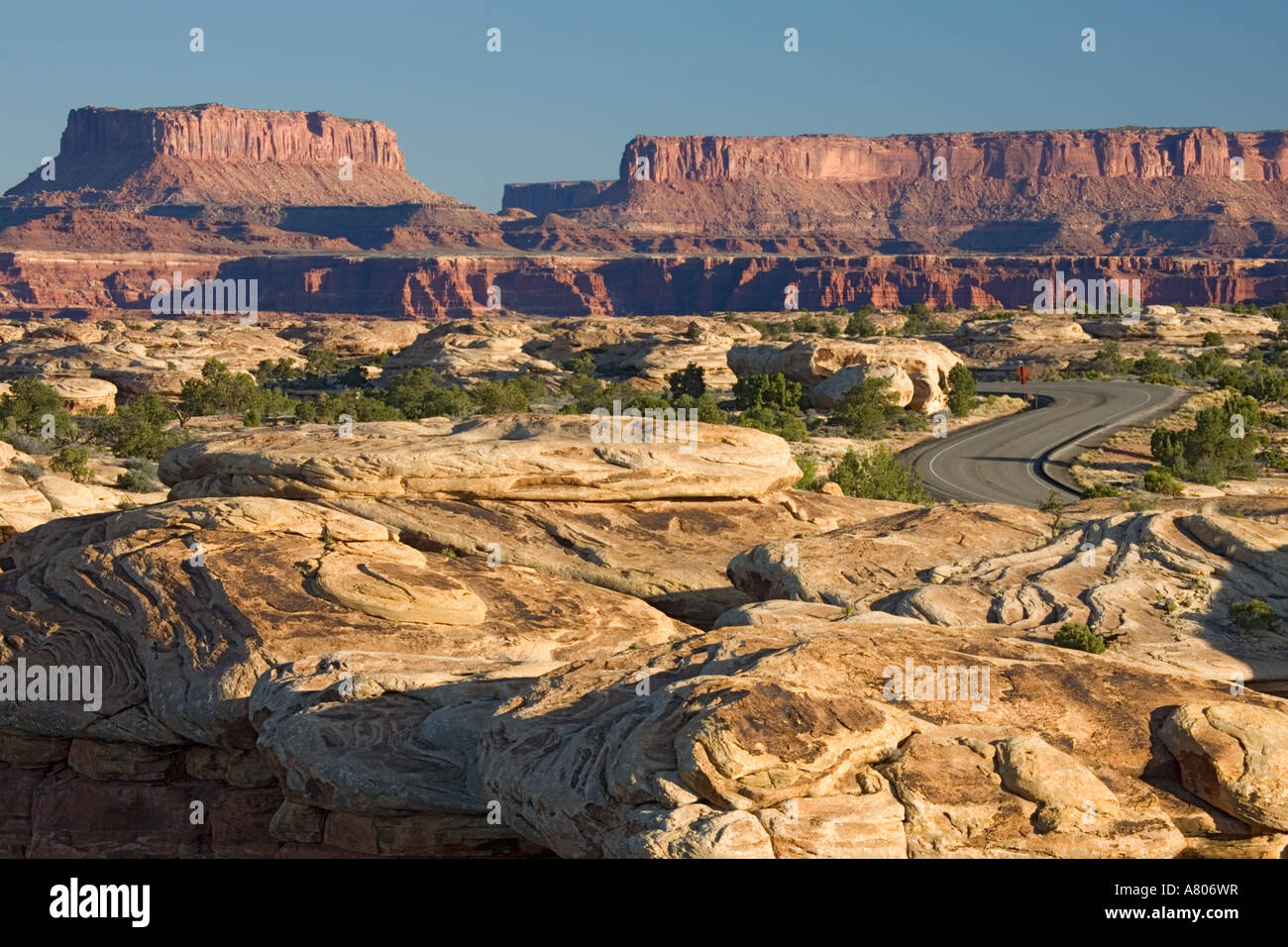 Utah, Canyonlands NP, The Needles, Canyons and grabens from Pothole ...