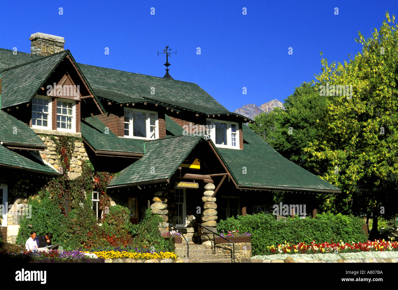 Jasper National Park Visitor Center Alberta Canada Stock Photo - Alamy