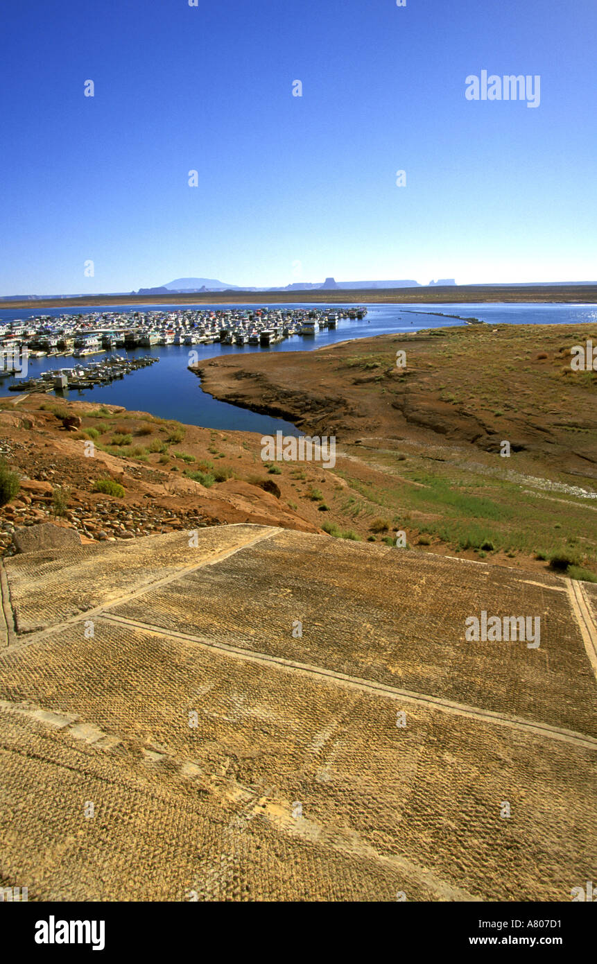 High and dry boat Launch due to drought Lake Powell Glen Canyon ...