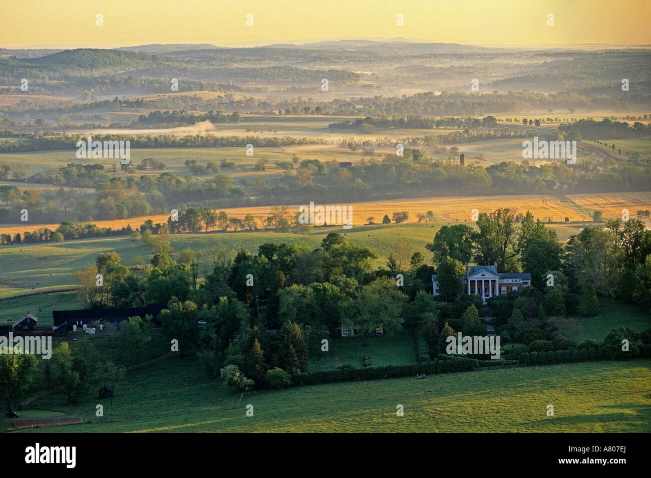 Virginia, Virginia, Aerial, Oak Hill, James Monroe, Hallowed Ground ...