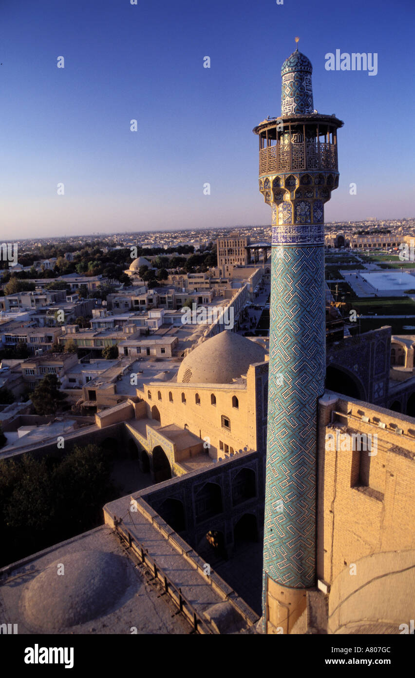 Iran, Isfahan, Minaret of the Mosque of Iman (place of Iman Stock Photo ...