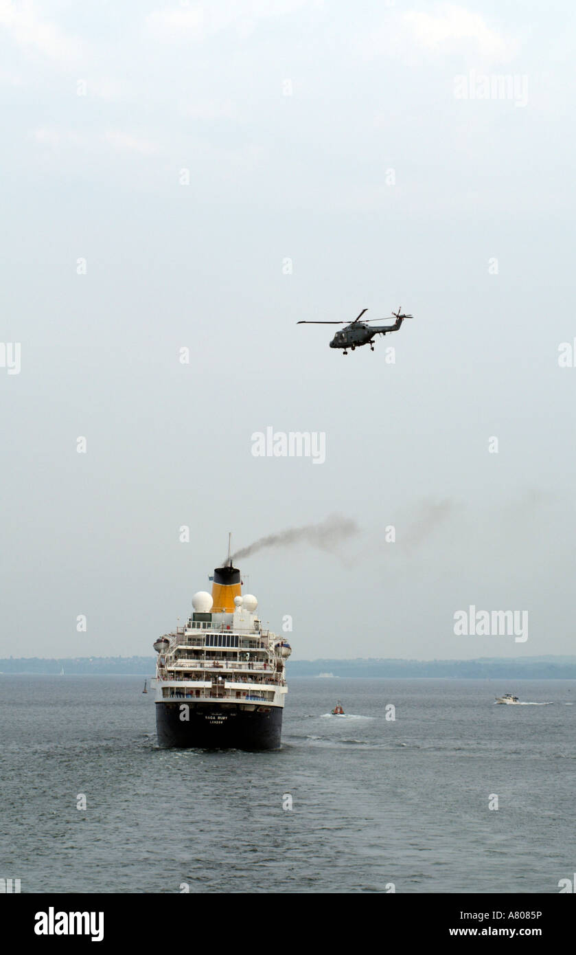 Saga Ruby cruise ship on Southampton Water England UK Stock Photo - Alamy