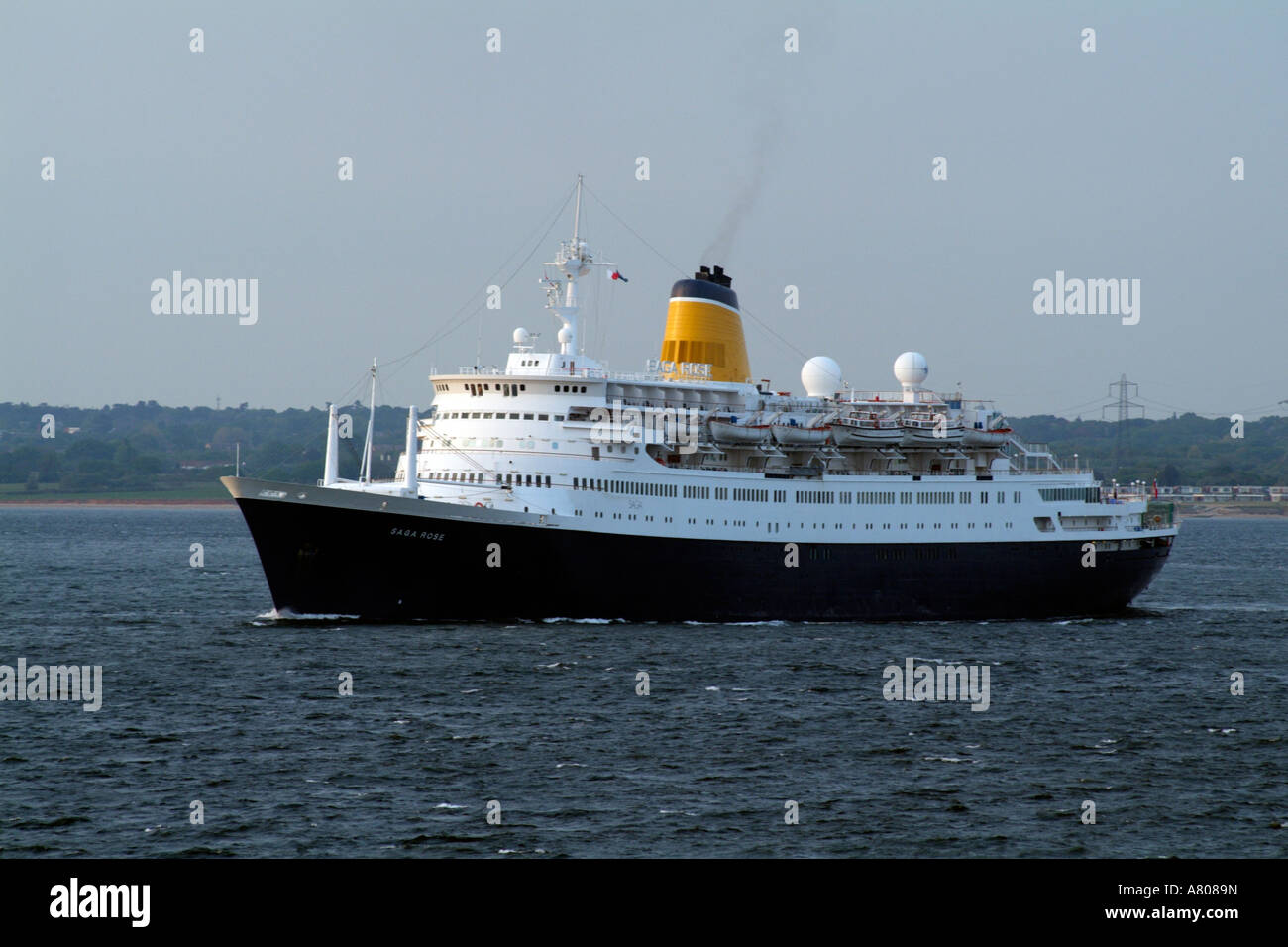 Saga Rose cruise ship off of the southern coast of England UK Stock ...