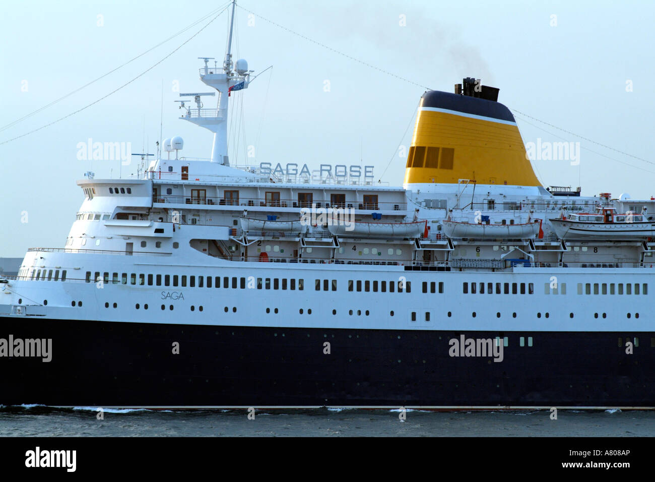 Saga Rose cruise ship off of the southern coast of England UK Stock ...