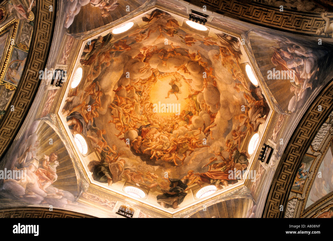 Italy, Emilia Romagna area, Parma city, Cathedral (Duomo), Cupola of ...
