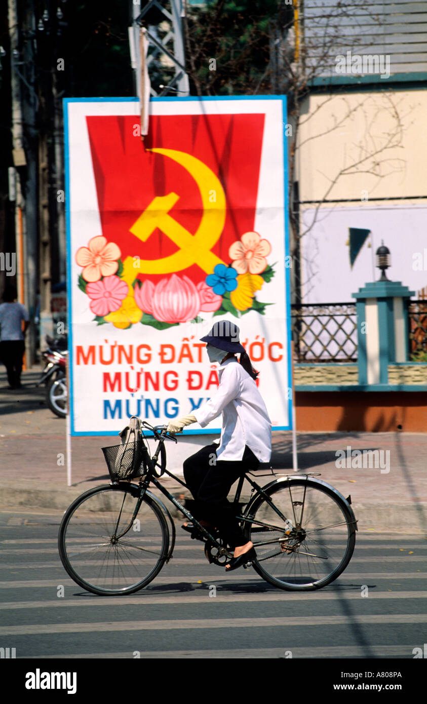 Vietnam, Saigon (Ho Chi Minh City), posters of the propaganda of the ...