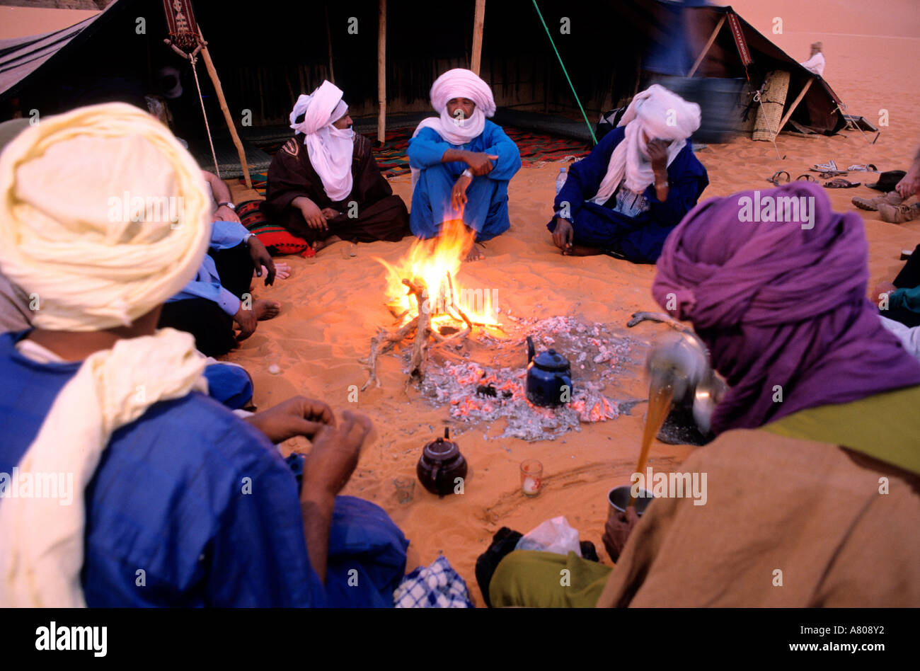 Algeria, Sahara area, Tassili Ajjer (close to Djanet), Touaregs ...