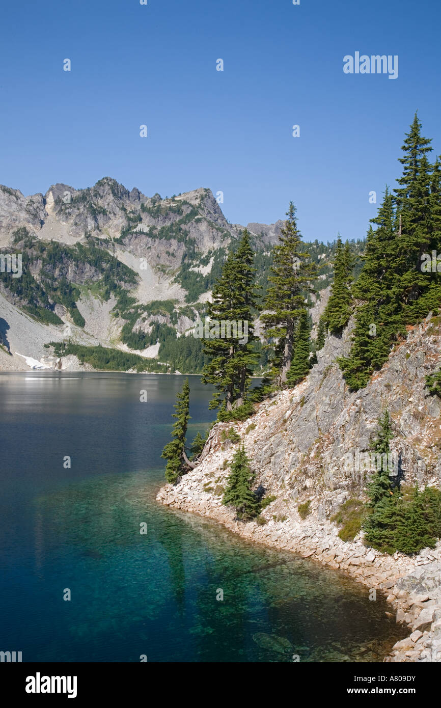 WA, Alpine Lakes Wilderness, Snow Lake Stock Photo - Alamy