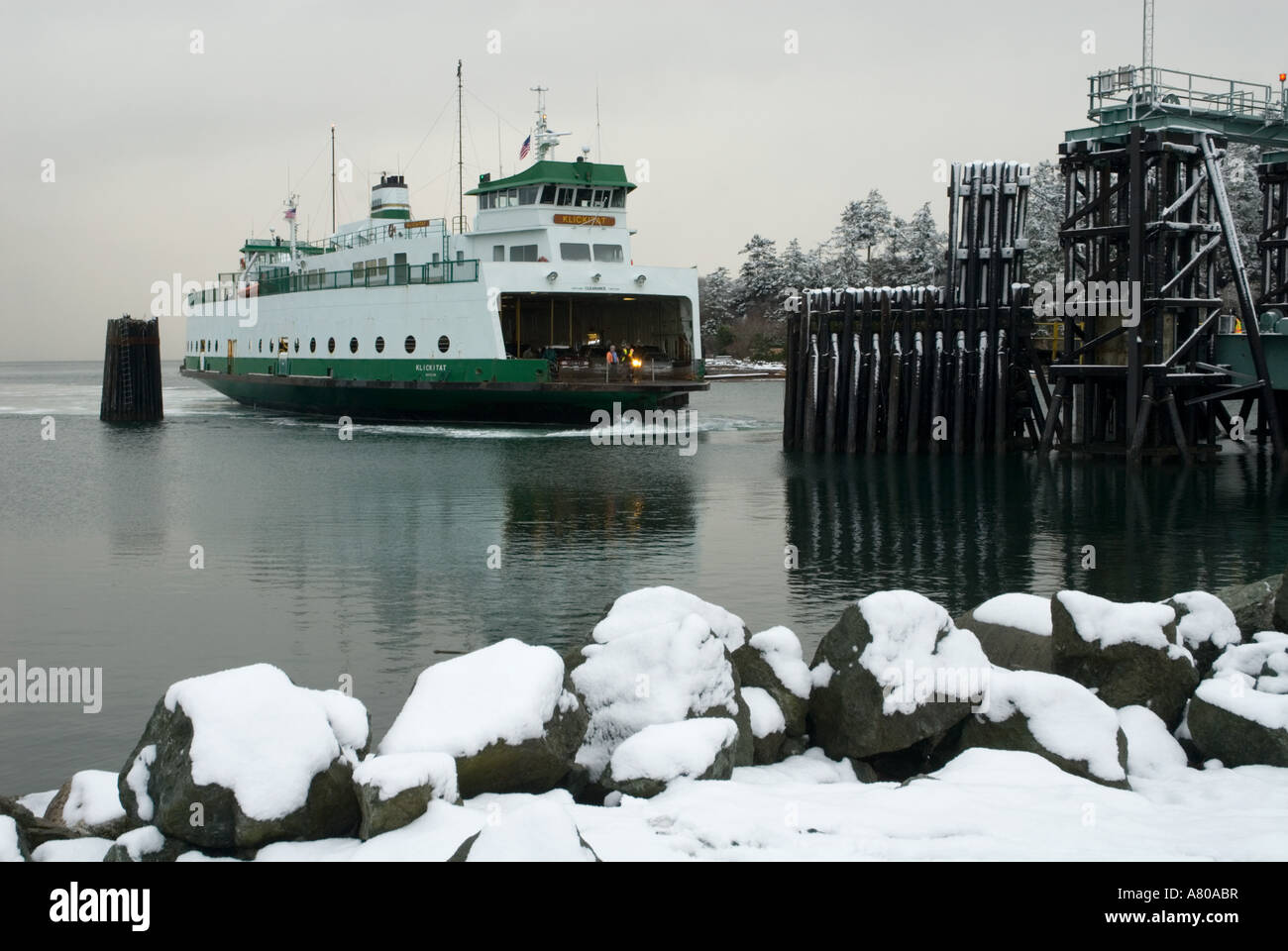 North America, USA, WA, Whidbey Island, Keystone. Ferry from Port ...