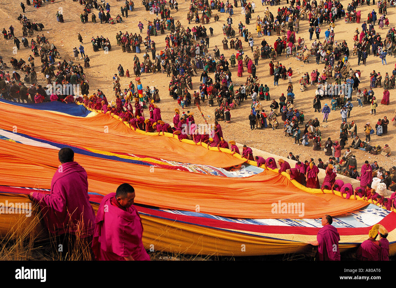 China, Tibet, Amdo Province, Labrang monastery, Losar Festival ...