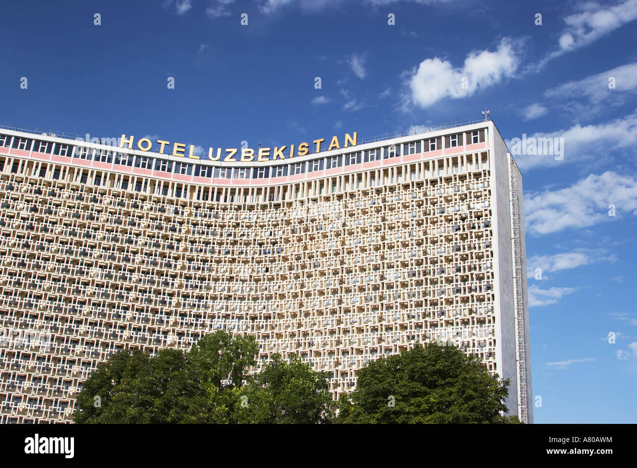 Soviet Architecture Of Hotel In Tashkent Stock Photo - Alamy