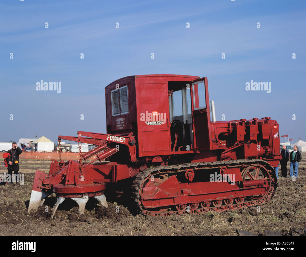 Fowler crawler tractor fitted with a Gyrotiller cultivator Stock Photo ...