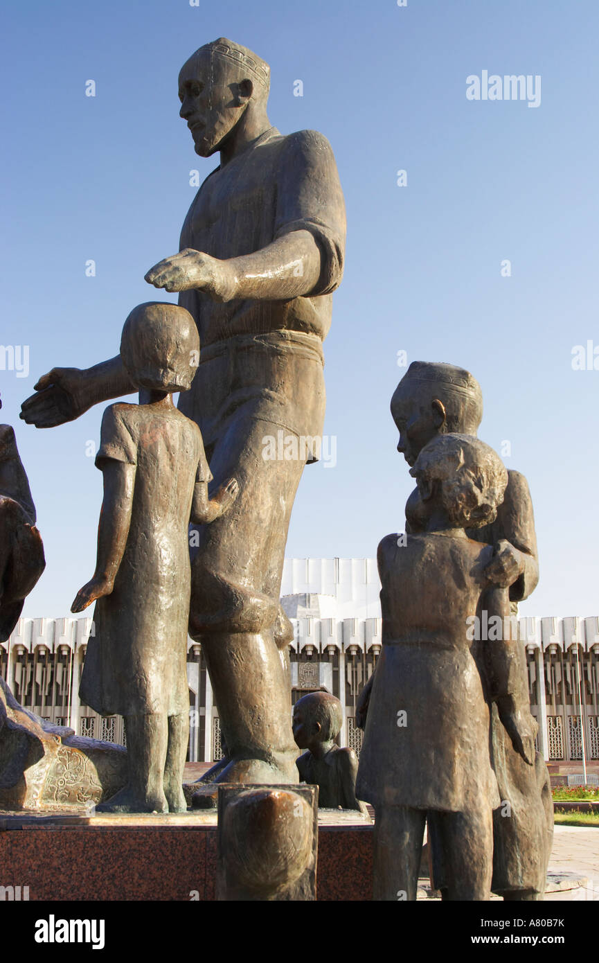 Soviet Statue With Palace Of The Friendship Of Peoples In Background ...