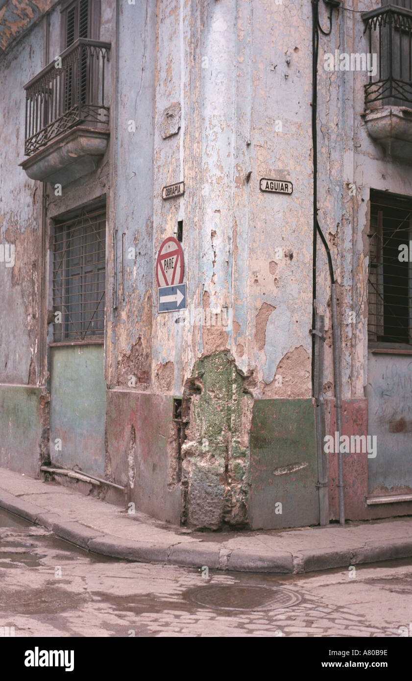 road signs at street corner Havana Cuba Stock Photo - Alamy