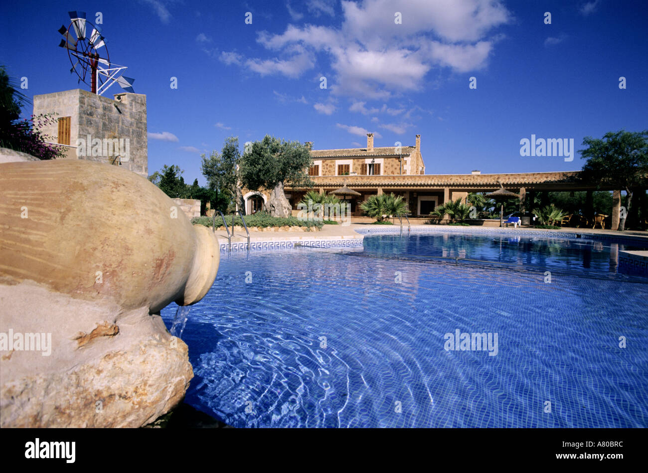 Spain, Balearic Islands, Majorca Island, swimming pool of La Finca Son ...