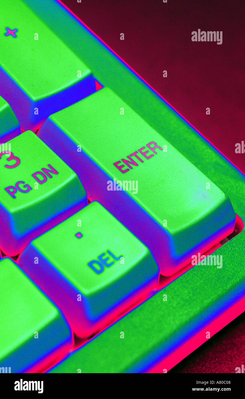 Enter key computer keyboard Stock Photo - Alamy