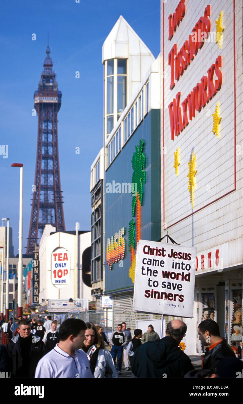 Typical Street Scene Blackpool Stock Photo - Alamy